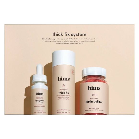 hims | Hair | Hims Thick Fix System Total Hair Package To Supports Hair ...